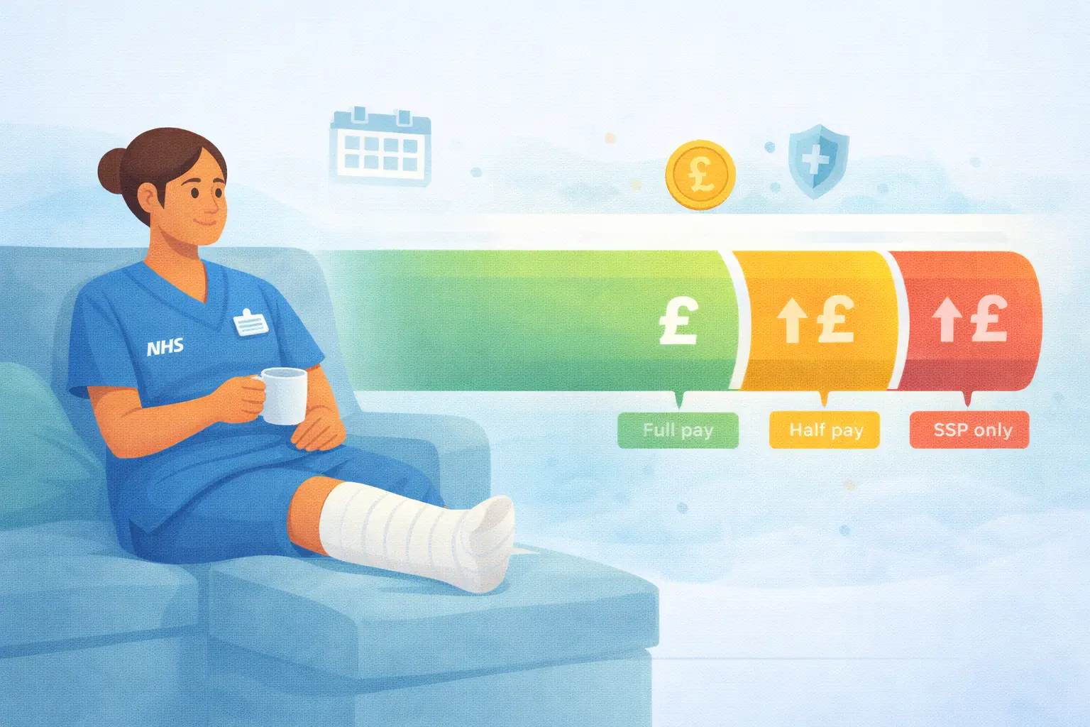 NHS Sick Pay Calculator 2025/26: Full Pay, Half Pay & SSP Entitlement